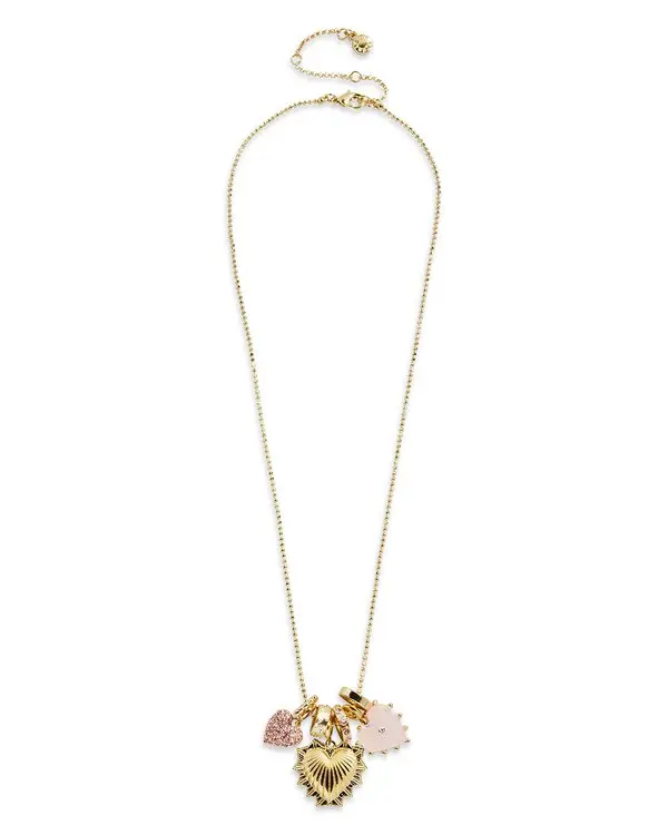 Baublebar Pave & Jade Heart Charm Necklace