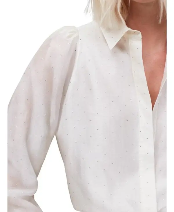 RO & ZO Button-up Diamante Shirt