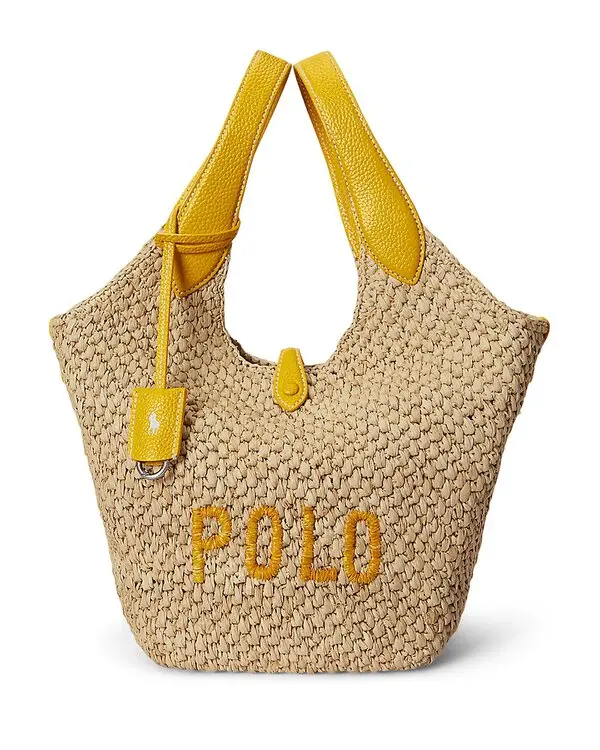 Polo Ralph Lauren Medium Raffia Shoulder Bag