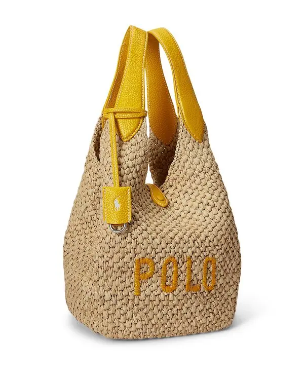 Polo Ralph Lauren Medium Raffia Shoulder Bag