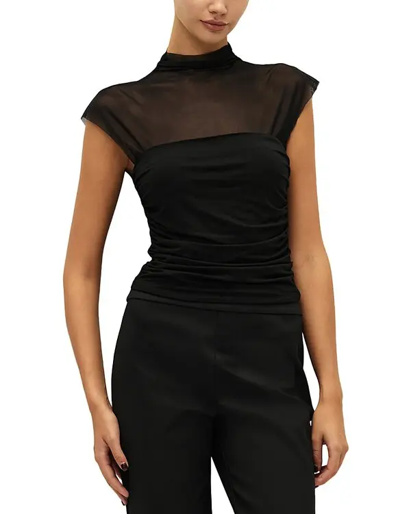 ELODIE THE LABEL Lana Mock Neck Top