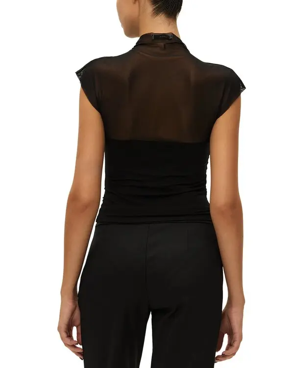 ELODIE THE LABEL Lana Mock Neck Top