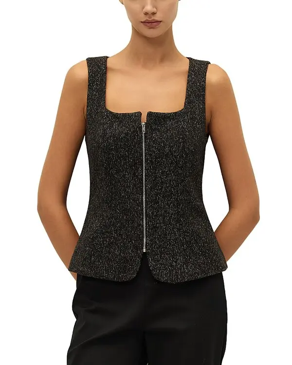 ELODIE THE LABEL Ellen Zip Front Top