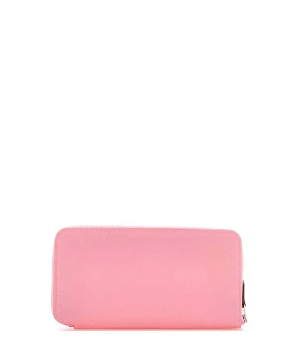 HERMES Long Azap Zip Around Wallet Silk'in Epsom - Pink