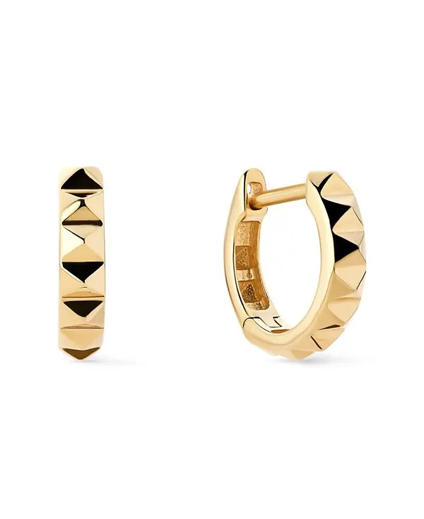 ANA LUISA Pyramid Huggie Hoop Earrings - Gold