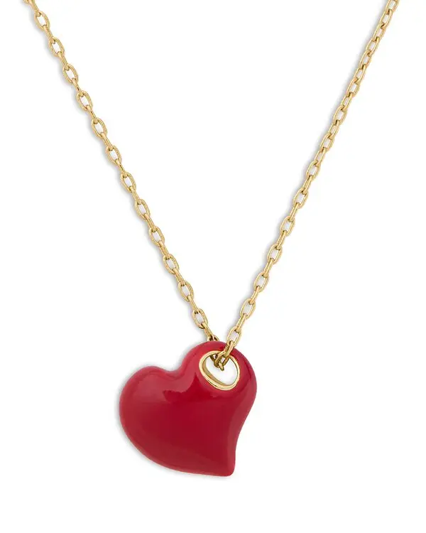 Kate Spade New York Amour Heart Pendant Necklace - Red/gold