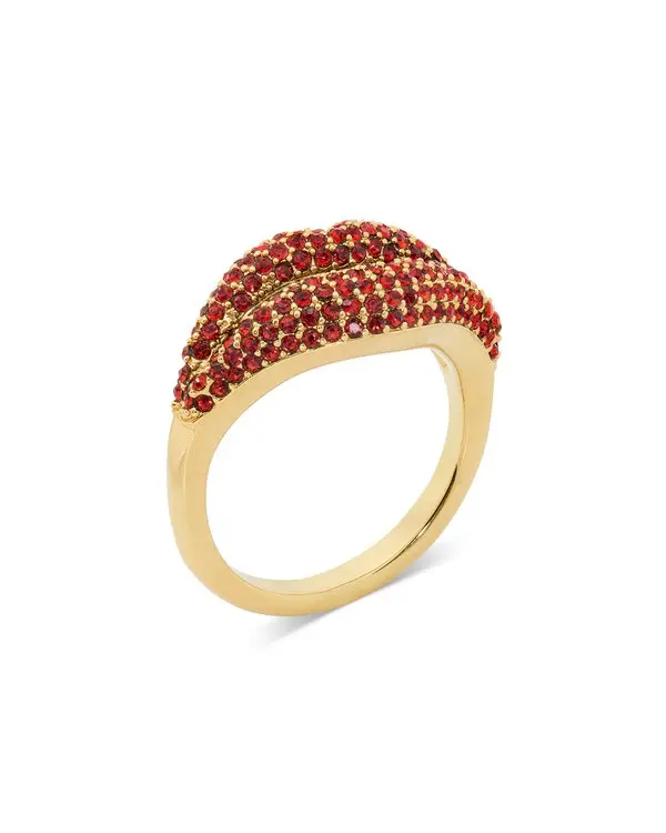 Kate Spade New York Kiss Pave Lips Ring
