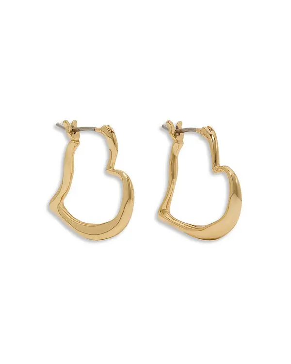 Kate Spade New York Amour Heart Huggie Hoop Earrings - Gold