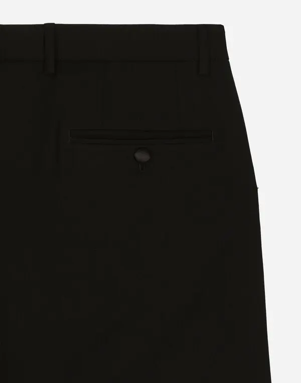 Dolce & Gabbana Tailored Wool Twill Pants - Black