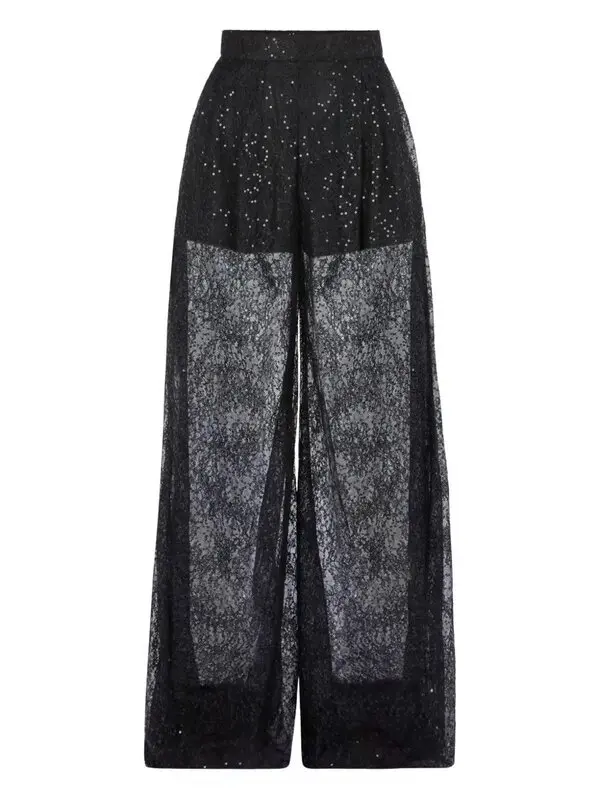 Nina Ricci Sequined-lace Palazzo Pants
