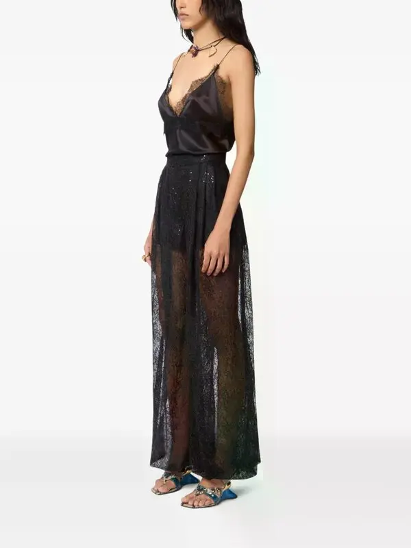 Nina Ricci Sequined-lace Palazzo Pants