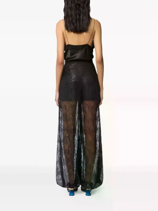 Nina Ricci Sequined-lace Palazzo Pants