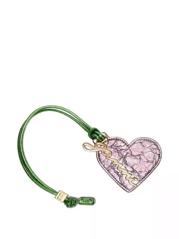 GANNI Heart-motif Keyring - Pink