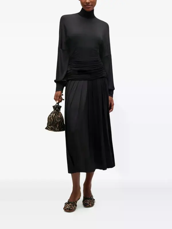 GANNI Pleated Midi Dress