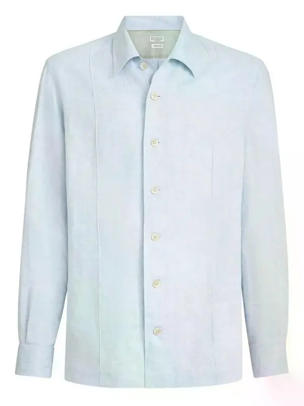 Brunello Cucinelli Button-fastening Long-sleeve Shirt - Blue