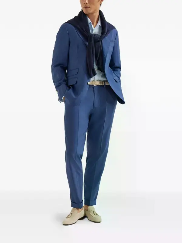 Brunello Cucinelli Button-fastening Long-sleeve Shirt - Blue