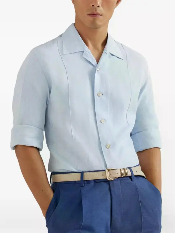 Brunello Cucinelli Button-fastening Long-sleeve Shirt - Blue
