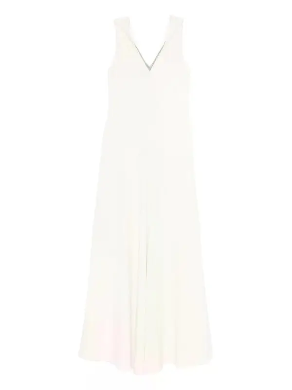 Brunello Cucinelli V-neck Sleeveless Maxi Dress