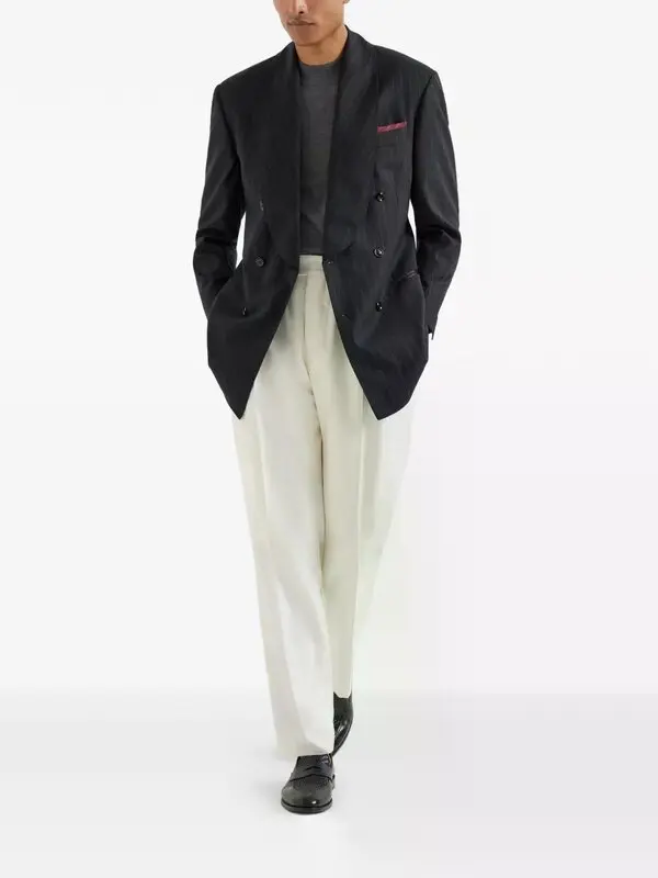 Brunello Cucinelli Chalk-stripe Shawl-lapels Blazer