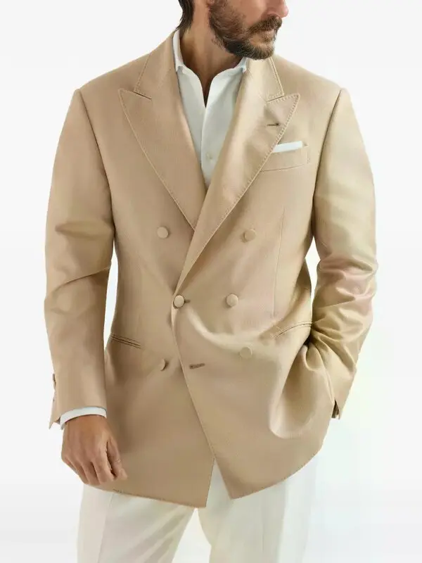 Brunello Cucinelli Peaked-lapels Double-breasted Blazer