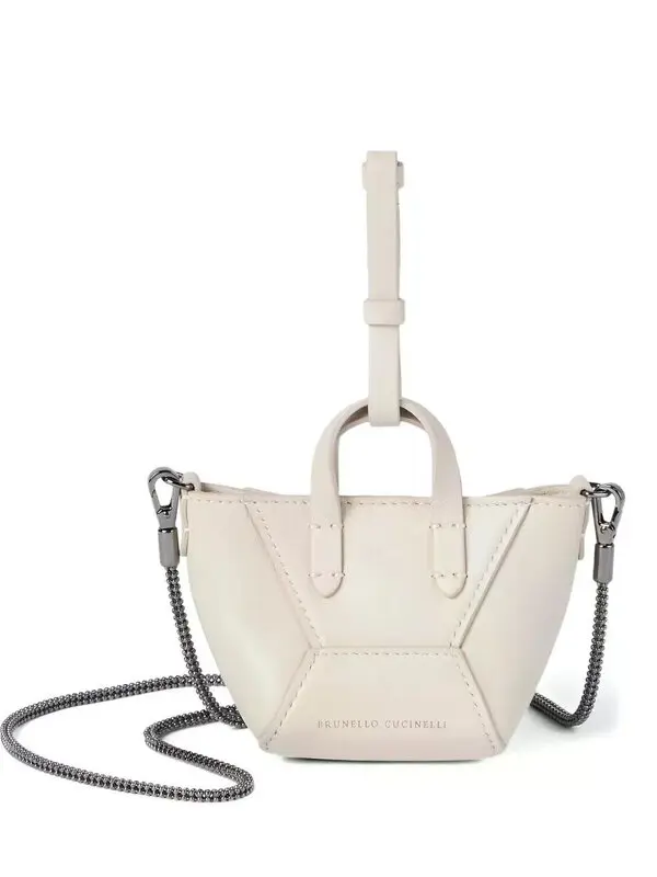 Brunello Cucinelli Mini Bag With Chain Strap - Neutrals