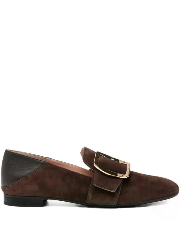 Bally Buckle Detail Loafers - Brown