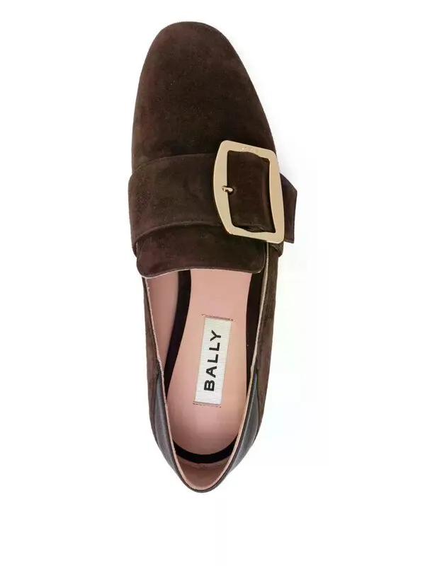 Bally Buckle Detail Loafers - Brown