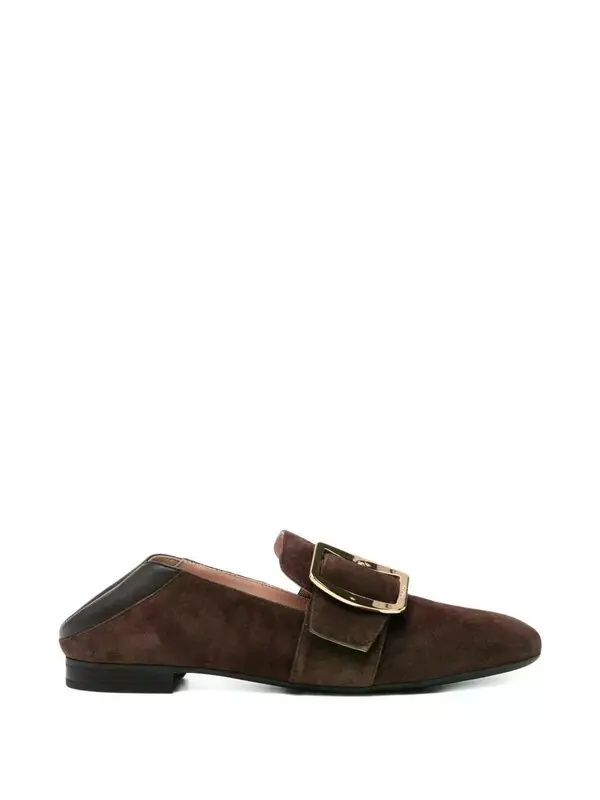 Bally Buckle Detail Loafers - Brown