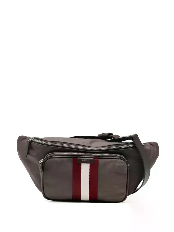 Bally Stripe Zip Belt Bag - Brown