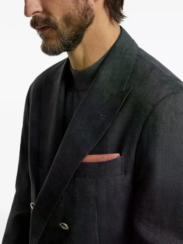 Brunello Cucinelli Medallion-print Silk Pocket Square