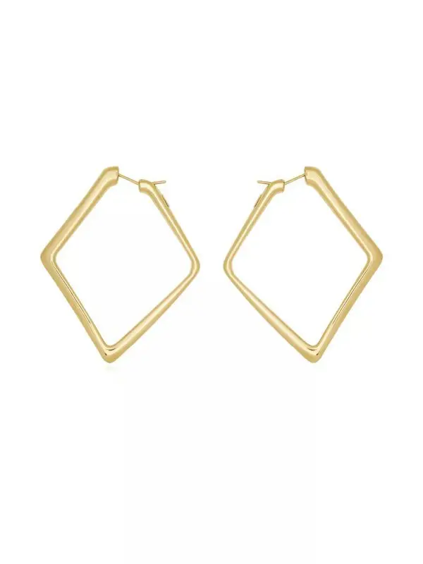 JEWELS AFICIONADO Square Hoop Earrings - Gold