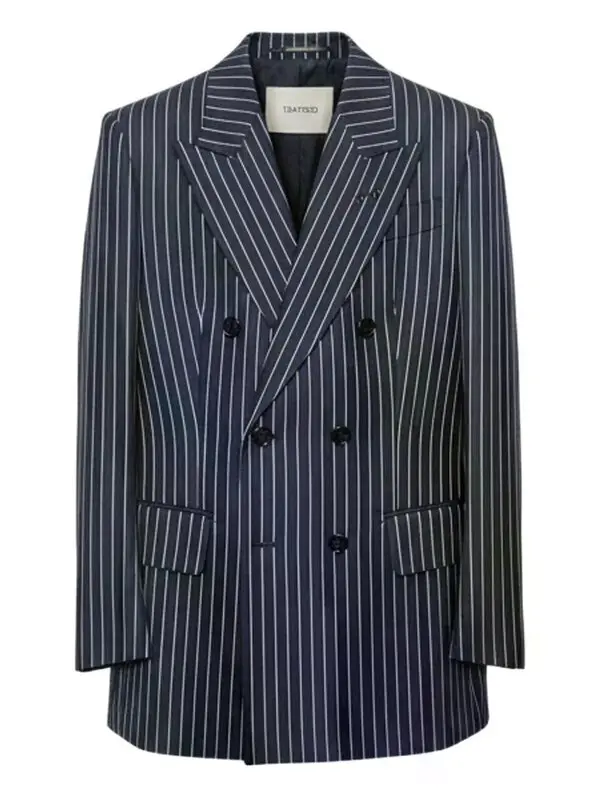 TOM FORD Double-breasted Pinstriped Blazer
