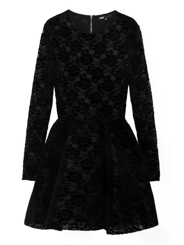 Maje Lace-panel Flared Dress
