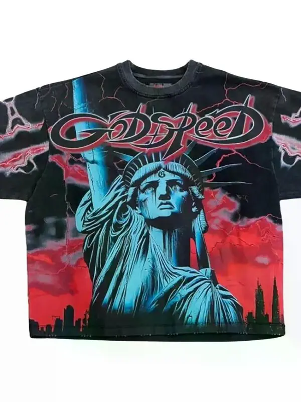 GODSPEED Voltage Statue-print T-shirt