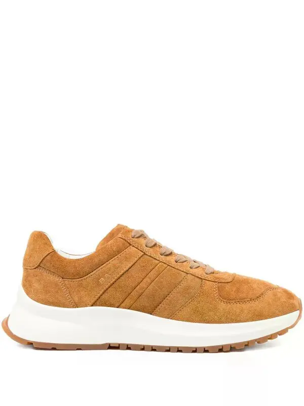Bally Laced Panelled Trainers - Brown