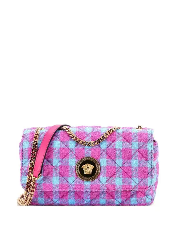 Versace Medusa Icon Quilted Tweed Chain Bag - Pink