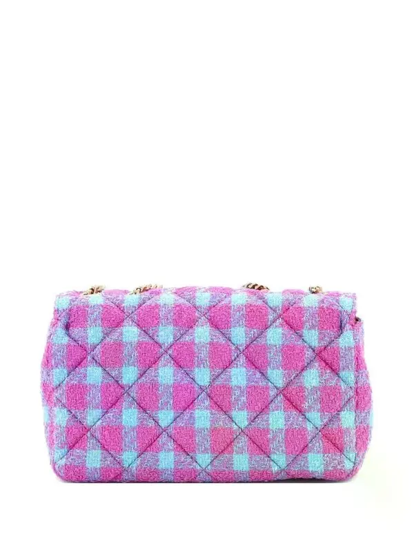 Versace Medusa Icon Quilted Tweed Chain Bag - Pink