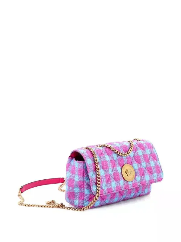 Versace Medusa Icon Quilted Tweed Chain Bag - Pink