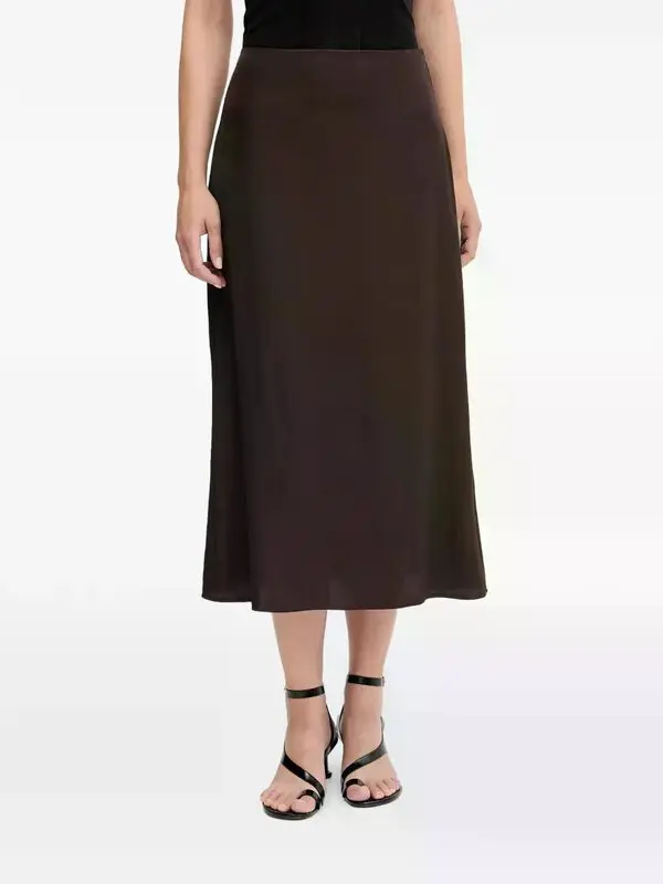 Marc O'polo A-line Zip Midi Skirt - Brown