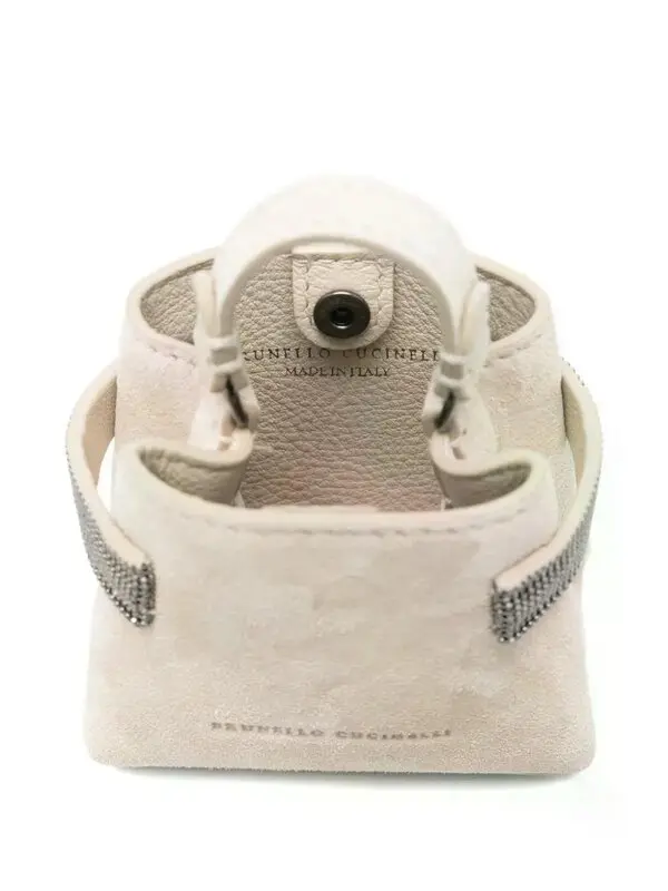 Brunello Cucinelli Embellished Top-handle Pouch - Neutrals