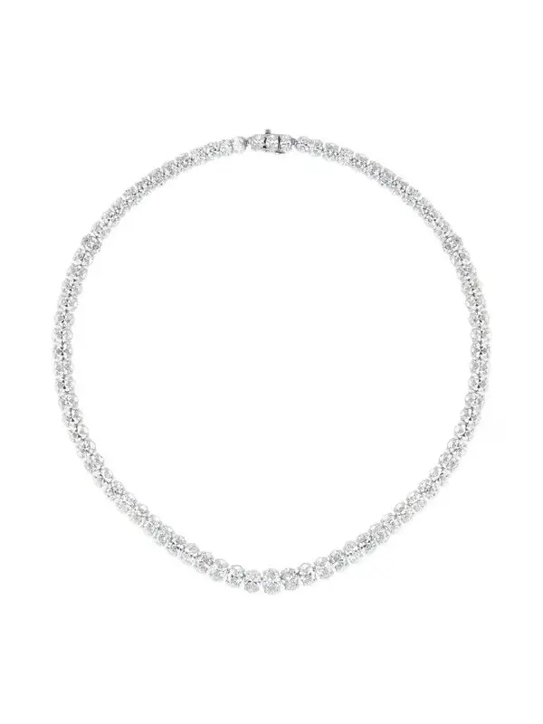 JEWELS AFICIONADO Diamond Tennis Necklace - Silver