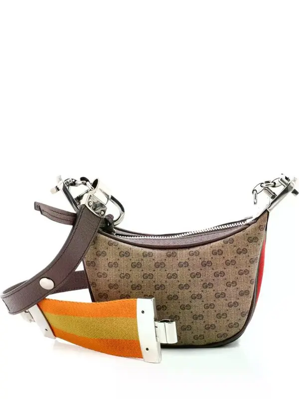 Gucci Attache Micro Gg Coated Canvas Mini Hobo Bag - Brown
