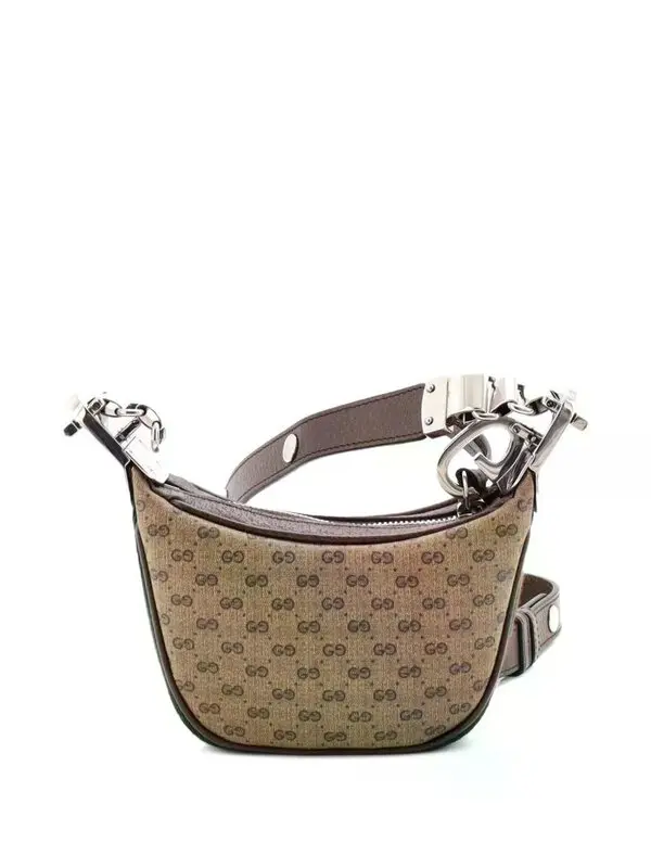 Gucci Attache Micro Gg Coated Canvas Mini Hobo Bag - Brown