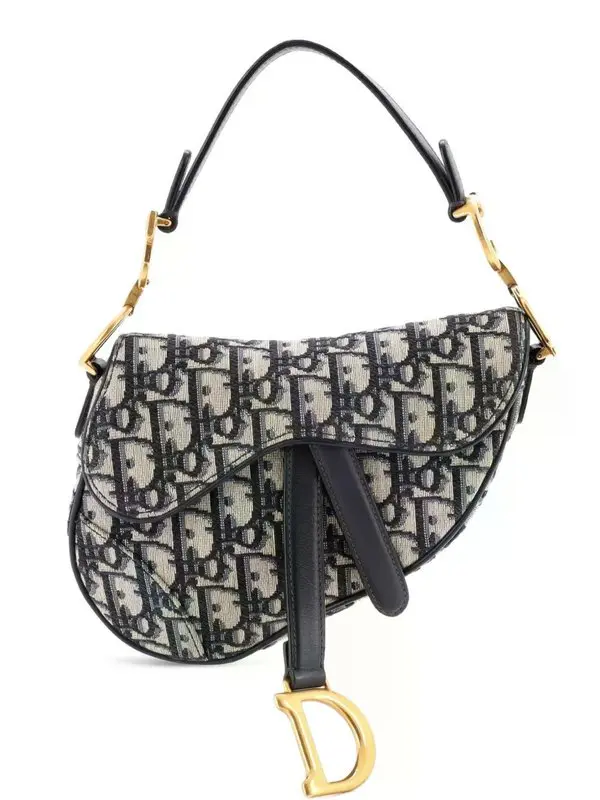 Dior Saddle Handbag Oblique Canvas Mini Shoulder Bag - Blue