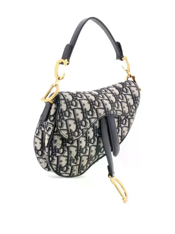 Dior Saddle Handbag Oblique Canvas Mini Shoulder Bag - Blue