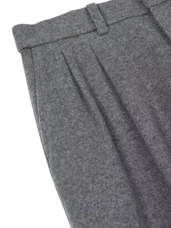 STUDIO TOMBOY Pleated Wool Trousers - Grey
