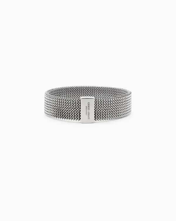 Giorgio Armani Steel And Sterling Bracelet - Silver
