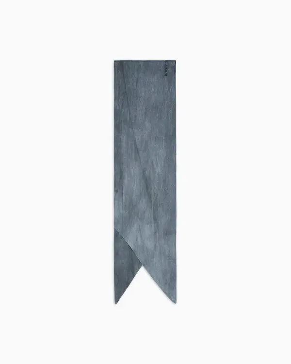 Giorgio Armani Small Silk Scarf - Grey