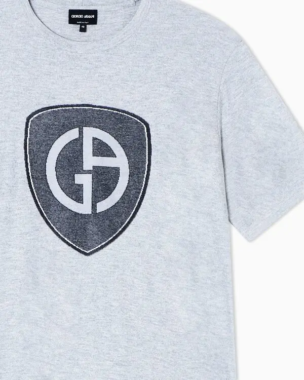 Giorgio Armani Viscose And Cashmere Jersey Crew-neck T-shirt
