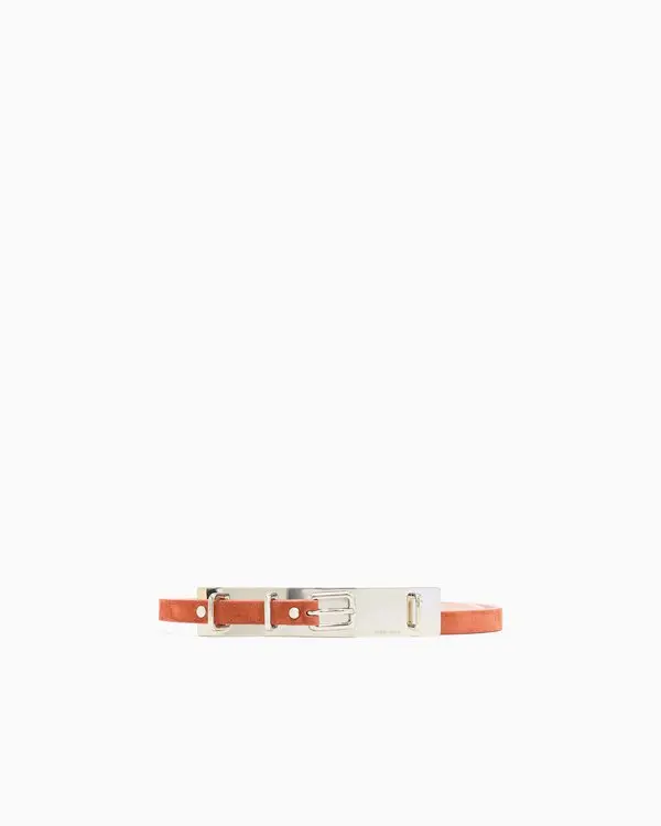 Giorgio Armani Suede Belt - Red